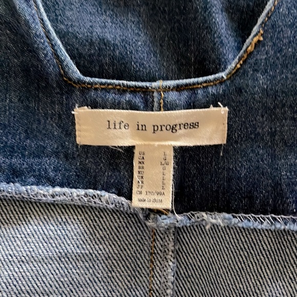 life in progress | Dresses | Nwt Life In Progress Denim Jumper Dress ...